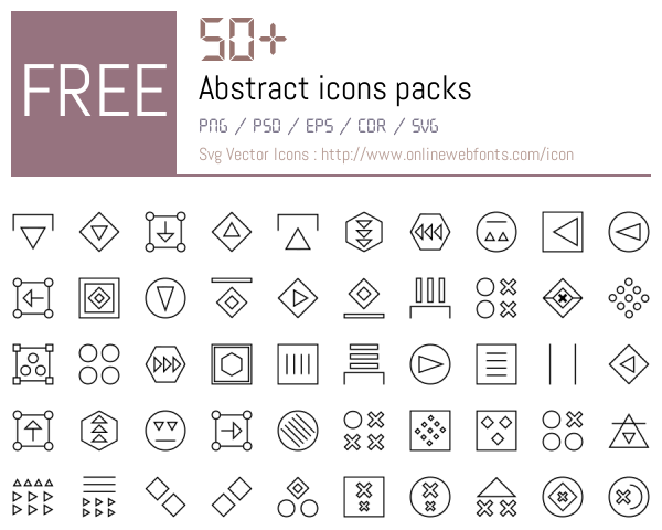+50 Abstract Icons Packs Free Downloads - OnlineWebFonts.COM