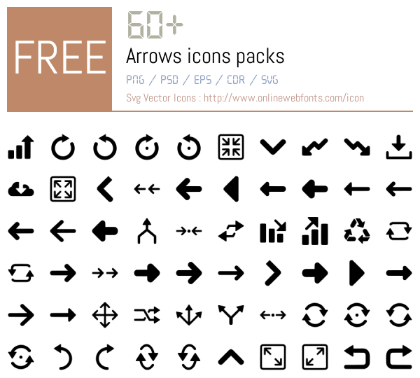 +60 Arrows Icons Packs Free Downloads - OnlineWebFonts.COM