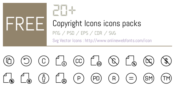 +20 Copyright Icons Icons Packs Free Downloads - OnlineWebFonts.COM