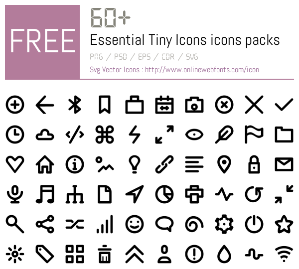 +60 Essential Tiny Icons Icons Packs Free Downloads - OnlineWebFonts.COM