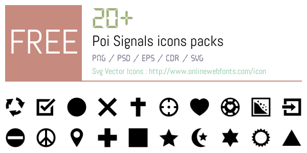 +20 Poi Signals Icons Packs Free Downloads - OnlineWebFonts.COM