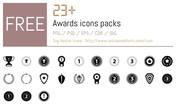 +23 Awards Icons Packs Free Downloads - OnlineWebFonts.COM