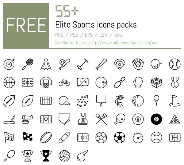 +55 Elite Sports Icons Packs Free Downloads - OnlineWebFonts.COM