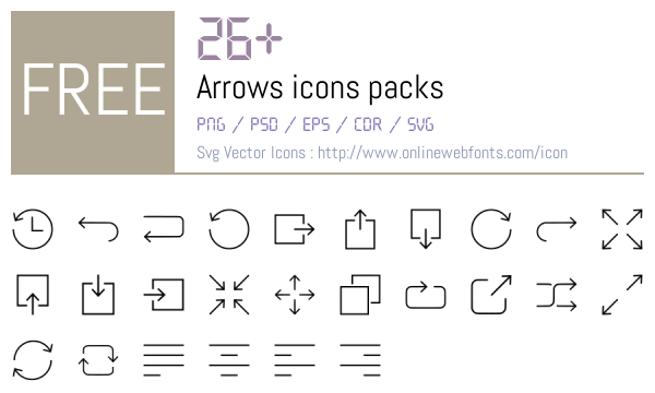 +26 Arrows Icons Packs Free Downloads - OnlineWebFonts.COM