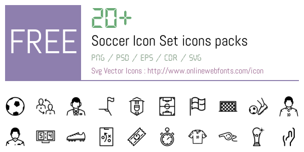 +20 Soccer Icon Set Icons Packs Free Downloads - OnlineWebFonts.COM