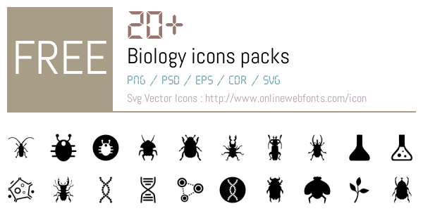 +20 Biology Icons Packs Free Downloads - OnlineWebFonts.COM