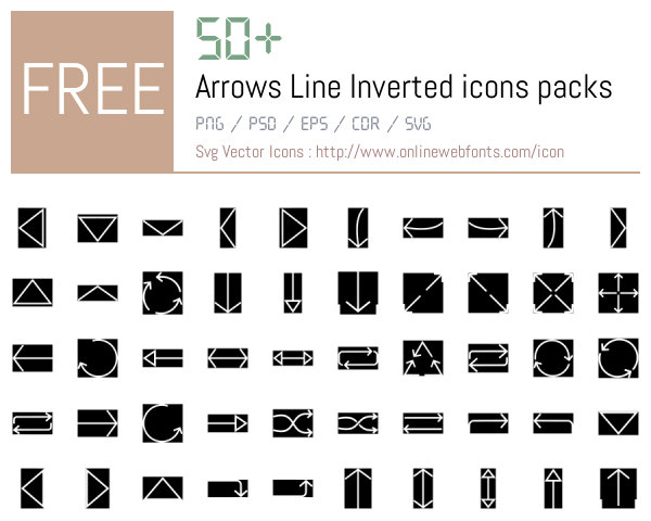 +50 Arrows Line Inverted Icons Packs Free Downloads - OnlineWebFonts.COM