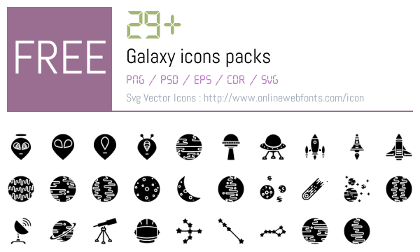 +29 Galaxy Icons Packs Free Downloads - OnlineWebFonts.COM