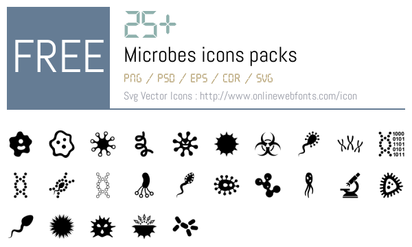 +25 Microbes Icons Packs Free Downloads - OnlineWebFonts.COM