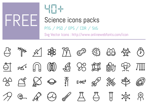 +40 Science Icons Packs Free Downloads - OnlineWebFonts.COM