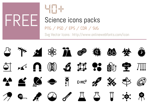 +40 Science Icons Packs Free Downloads - OnlineWebFonts.COM