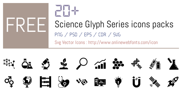 +20 Science Glyph Series Icons Packs Free Downloads - OnlineWebFonts.COM