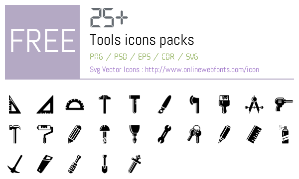 +25 Tools Icons Packs Free Downloads - OnlineWebFonts.COM