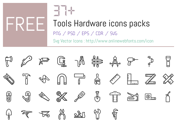 +37 Tools Hardware Icons Packs Free Downloads - OnlineWebFonts.COM