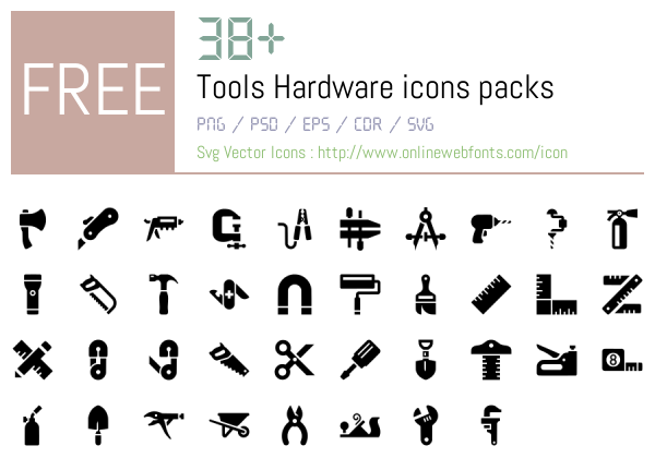 +38 Tools Hardware Icons Packs Free Downloads - OnlineWebFonts.COM