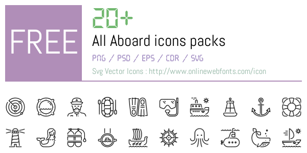 +20 All Aboard Icons Packs Free Downloads - OnlineWebFonts.COM