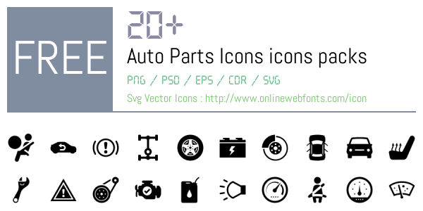 +20 Auto Parts Icons Icons Packs Free Downloads - OnlineWebFonts.COM