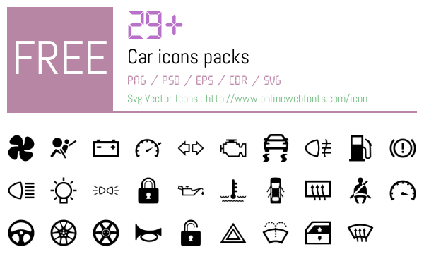 +29 Car Icons Packs Free Downloads - OnlineWebFonts.COM