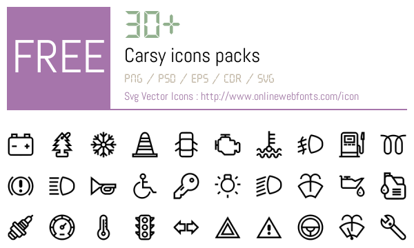 +30 Carsy Icons Packs Free Downloads - OnlineWebFonts.COM