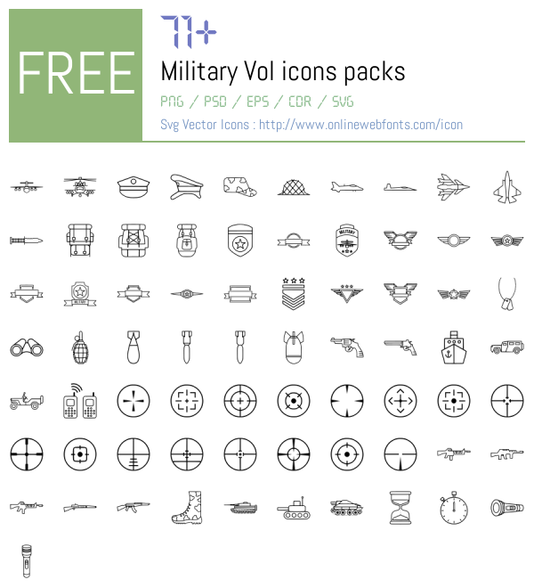 +71 Military Vol Icons Packs Free Downloads - OnlineWebFonts.COM