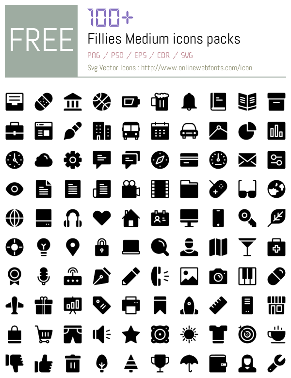 +100 Fillies Medium Icons Packs Free Downloads - OnlineWebFonts.COM
