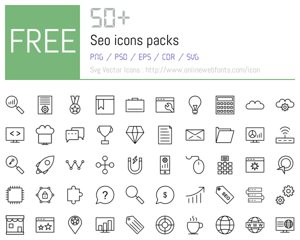 +50 Seo Icons Packs Free Downloads - OnlineWebFonts.COM