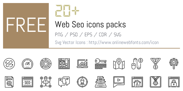 +20 Web Seo Icons Packs Free Downloads - OnlineWebFonts.COM