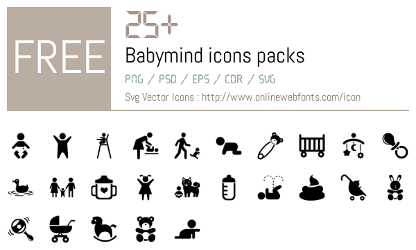 +25 Babymind Icons Packs Free Downloads - OnlineWebFonts.COM