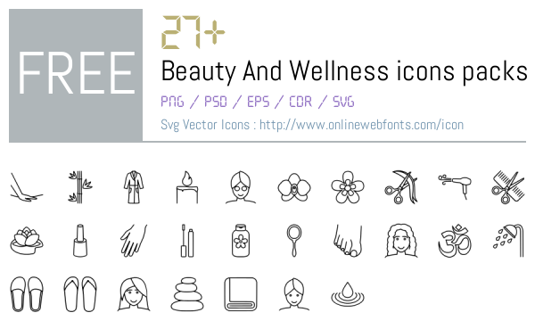 +27 Beauty And Wellness Icons Packs Free Downloads - OnlineWebFonts.COM