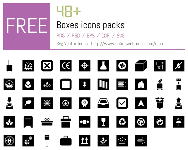 +48 Boxes Icons Packs Free Downloads - OnlineWebFonts.COM