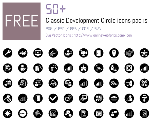 +50 Classic Development Circle Icons Packs Free Downloads ...