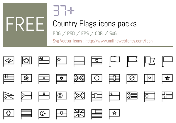 +37 Country Flags Icons Packs Free Downloads - OnlineWebFonts.COM