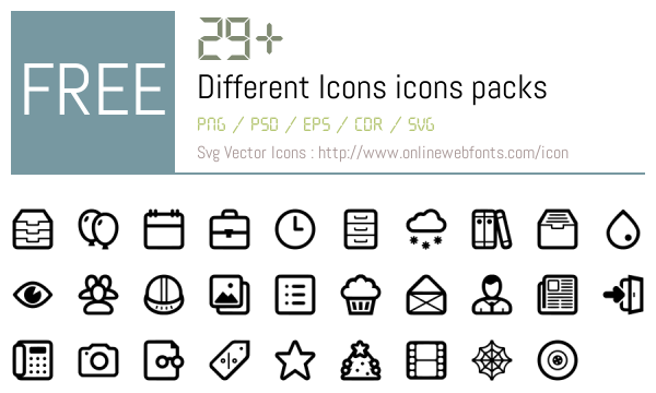 +29 Different Icons Icons Packs Free Downloads - OnlineWebFonts.COM