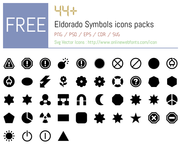 +45 Eldorado Symbols Icons Packs Free Downloads - OnlineWebFonts.COM