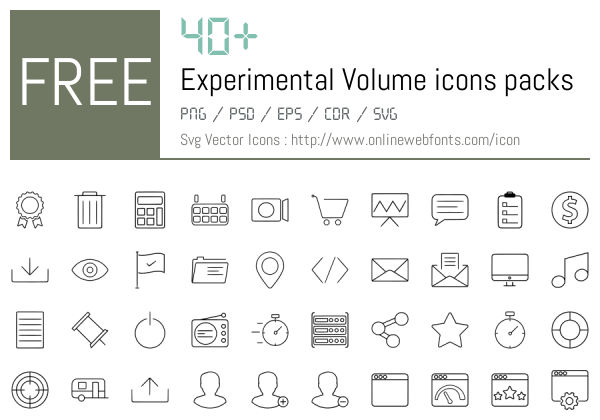 +40 Experimental Volume Icons Packs Free Downloads - OnlineWebFonts.COM