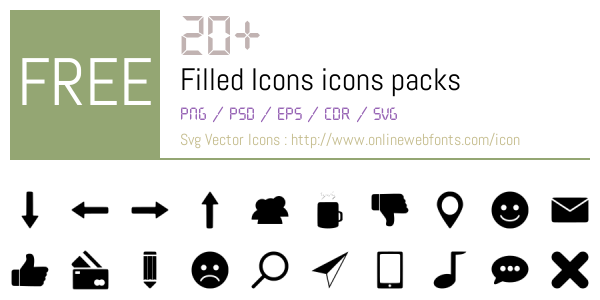 +20 Filled Icons Icons Packs Free Downloads - OnlineWebFonts.COM