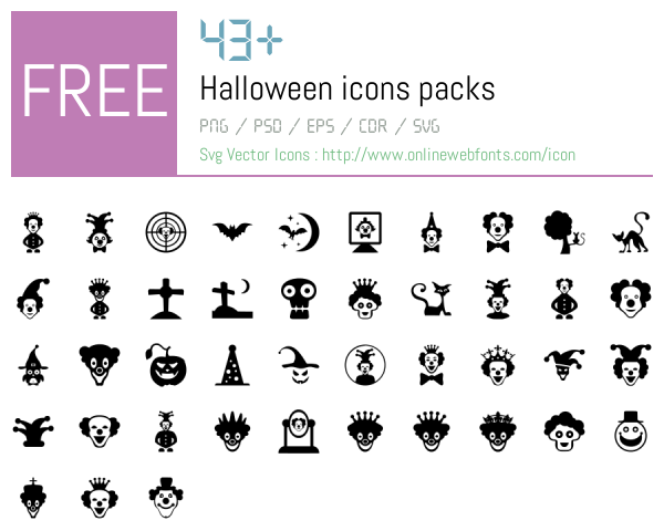 +43 Halloween Icons Packs Free Downloads - OnlineWebFonts.COM