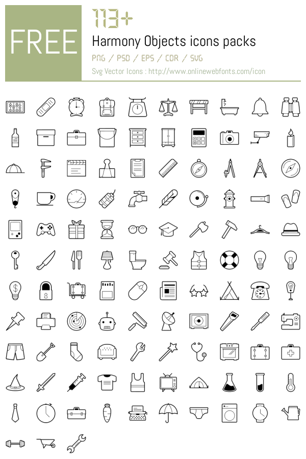 +113 Harmony Objects Icons Packs Free Downloads - OnlineWebFonts.COM