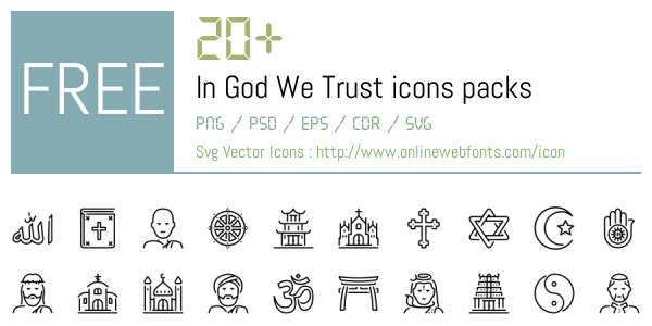 +20 In God We Trust Icons Packs Free Downloads - OnlineWebFonts.COM