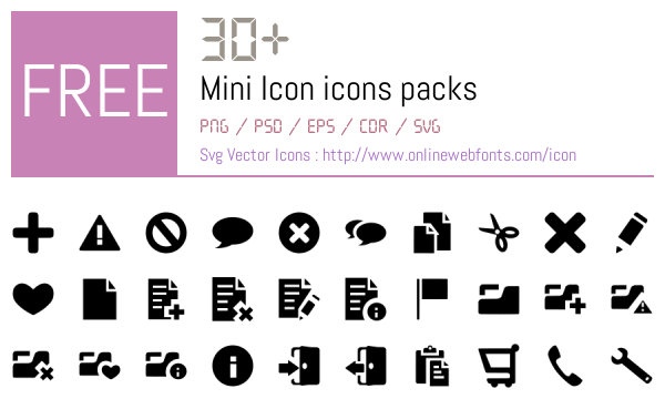 +30 Mini Icon Icons Packs Free Downloads - OnlineWebFonts.COM