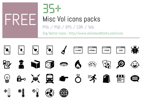 +35 Misc Vol Icons Packs Free Downloads - OnlineWebFonts.COM