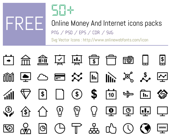 +50 Online Money And Internet Icons Packs Free Downloads ...