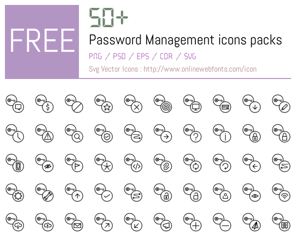 +50 Password Management Icons Packs Free Downloads - OnlineWebFonts.COM