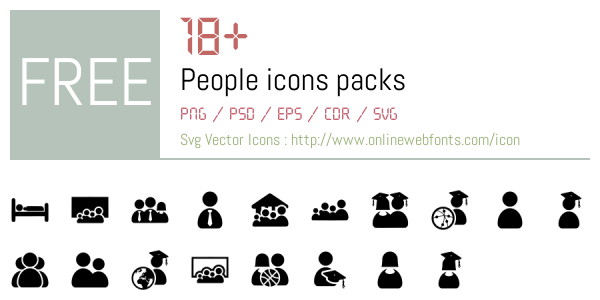 +18 People Icons Packs Free Downloads - OnlineWebFonts.COM