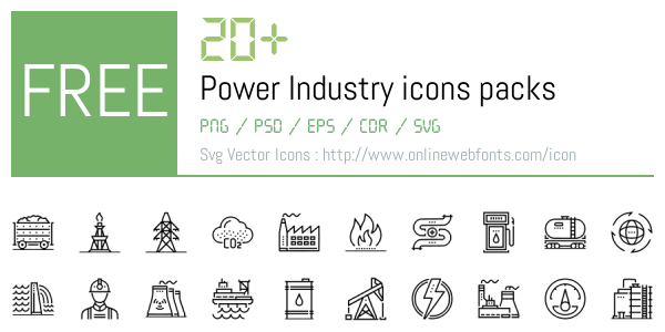 +20 Power Industry Icons Packs Free Downloads - OnlineWebFonts.COM