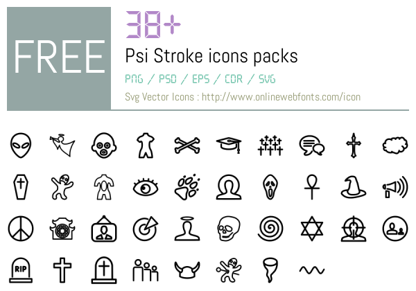 +38 Psi Stroke Icons Packs Free Downloads - OnlineWebFonts.COM