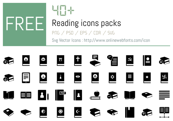 +40 Reading Icons Packs Free Downloads - OnlineWebFonts.COM