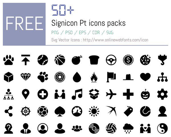 +50 Signicon Pt Icons Packs Free Downloads - OnlineWebFonts.COM