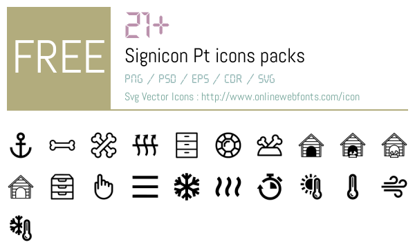 +21 Signicon Pt Icons Packs Free Downloads - OnlineWebFonts.COM