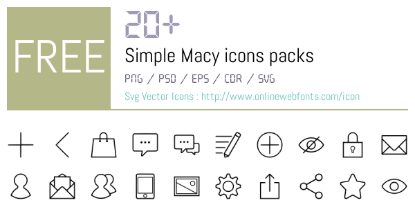 +20 Simple Macy Icons Packs Free Downloads - OnlineWebFonts.COM